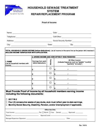 Income verification form PY2017 | Toledo Lucas County Health Department